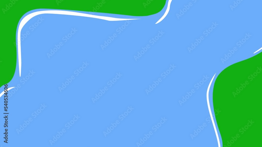 Vidéo Stock Cartoon blue splash transitions on a green screen. Cartoon ...