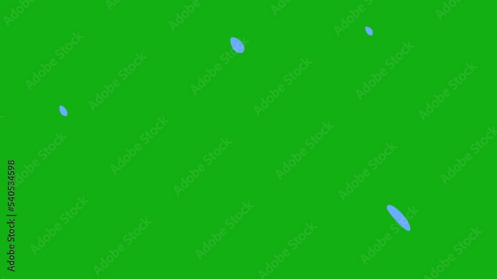 Cartoon blue splash transitions on a green screen. Cartoon blue liquid ...
