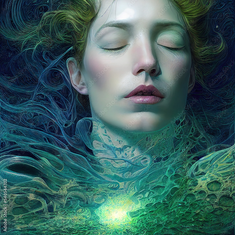 Regeneration, calm, inner balance during the sleep. Dreams are coing and going in this surreal ...