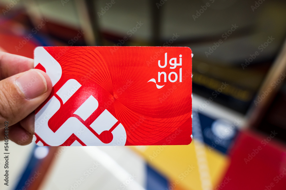 Dubai UAE October 2022 NOL Red Metro Ticket Nol Card Is An dubai-uae-october-2022-nol-red-metro-ticket-nol-card-is-an