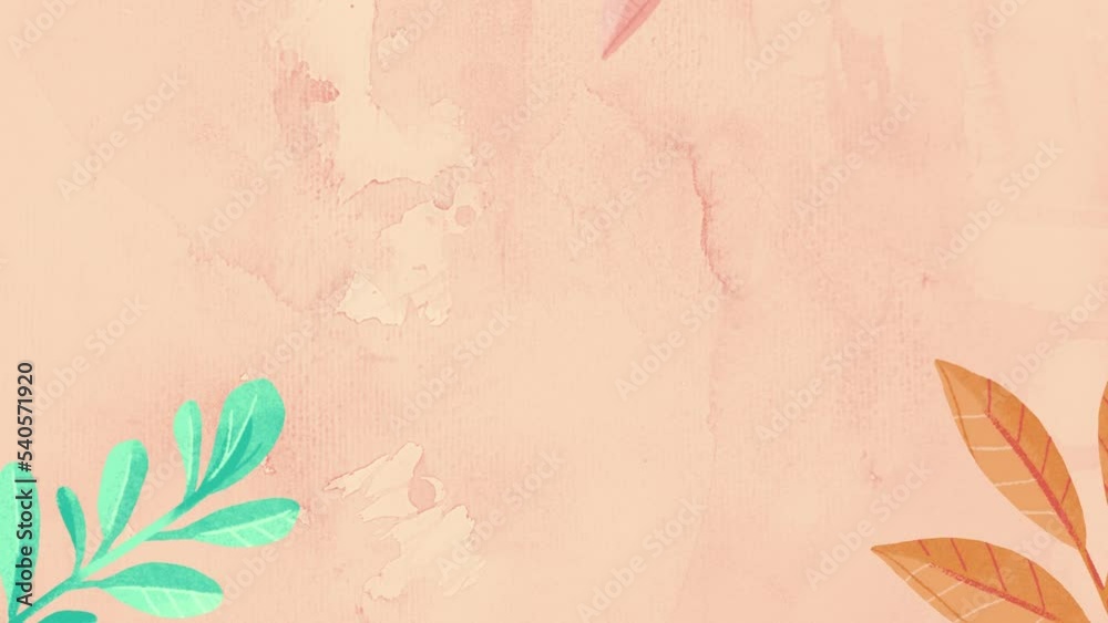 leaves animations with pink background, Nature plant background ...