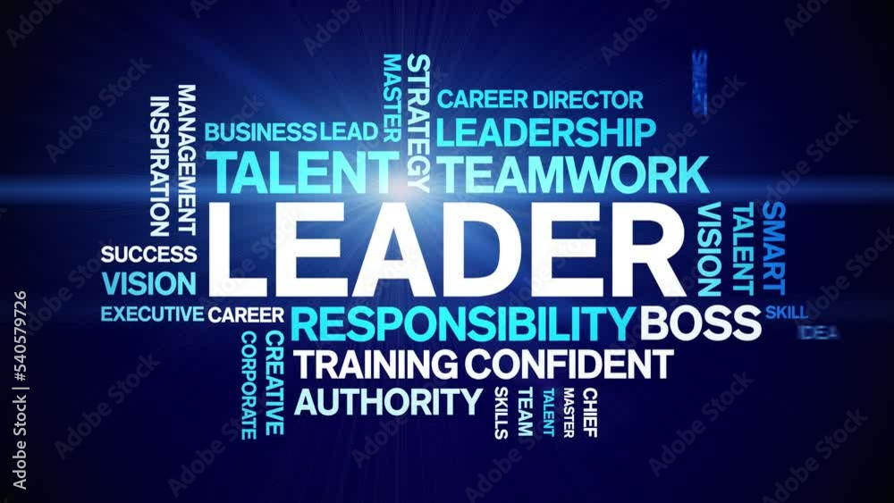 Leader animated tag word cloud;text design animation kinetic typography ...
