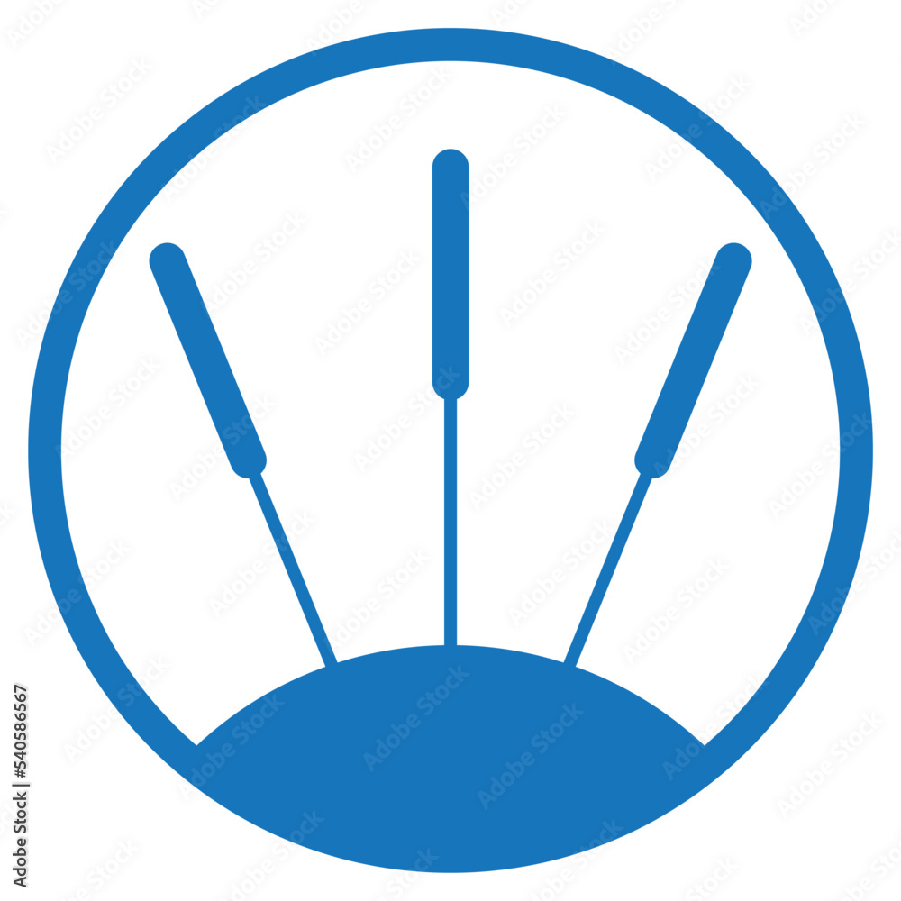 Acupuncture icon illustration, alternative treatment, chinese medicine ...