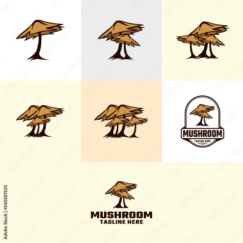 design, mushroom logo, mushroom icon logo, mushroom illustration logo ...