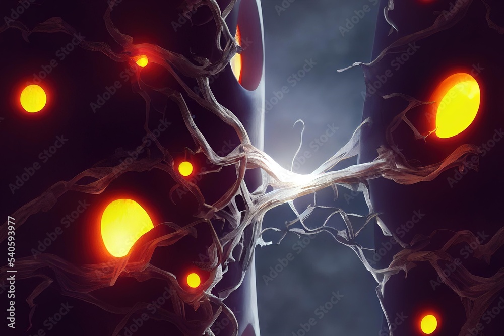 Multicolor image: Morphological structure of neocortex and neurons ...