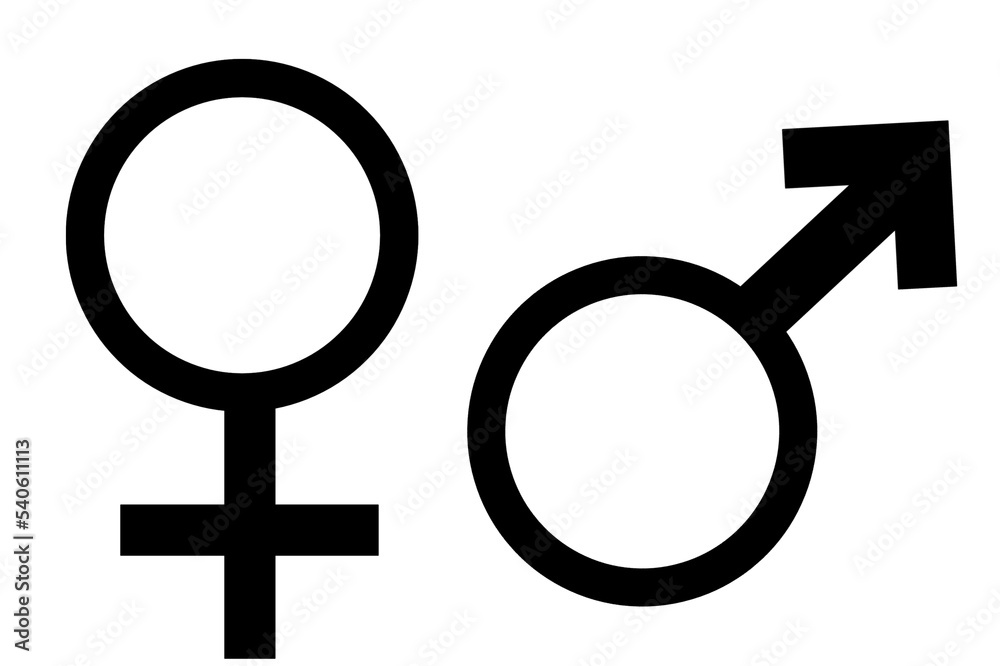 Silhouette Style Male Female Sexual Orientation Icon Symbol Shape Sign ...