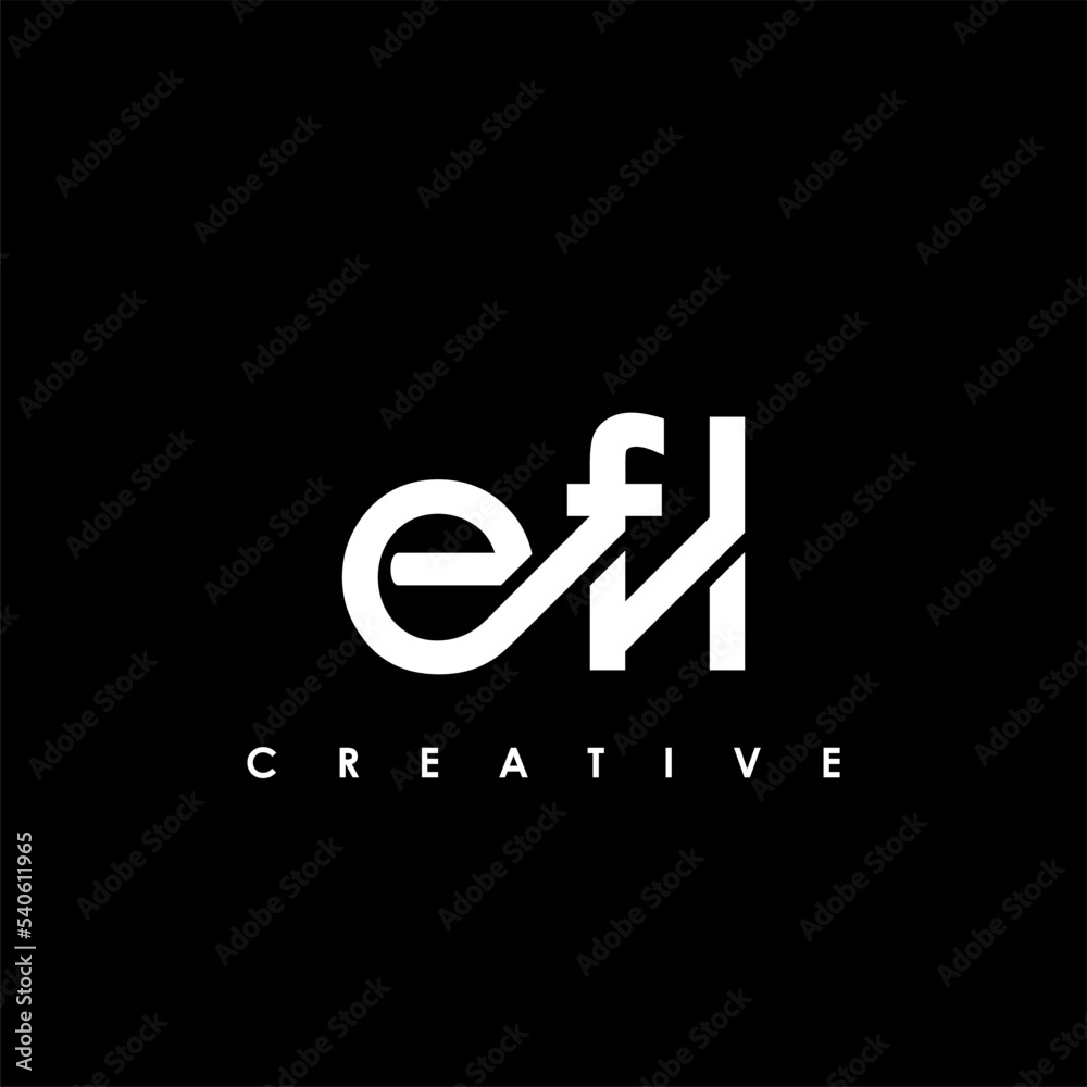 EFL Letter Initial Logo Design Template Vector Illustration Stock ...