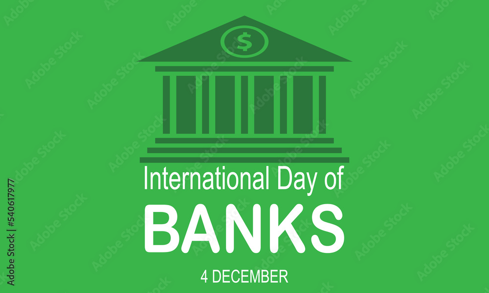 International Day of Banks background. Vector illustration Stock Vector ...