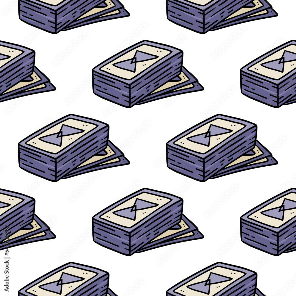 Tarot cards seamless border pattern. Cute tarot decks doodles wallpaper ...