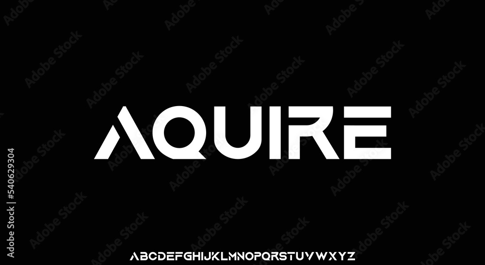 AQUIRE Abstract modern urban alphabet fonts. Typography sport, simple ...