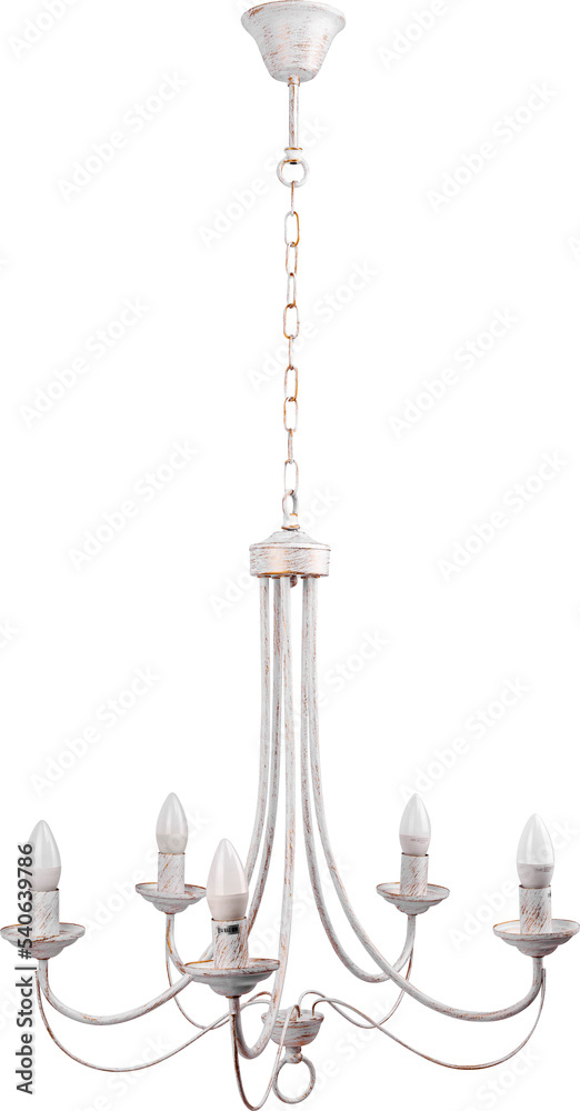 Pendant Light Set Isolated on white background. Modern chandelier ...