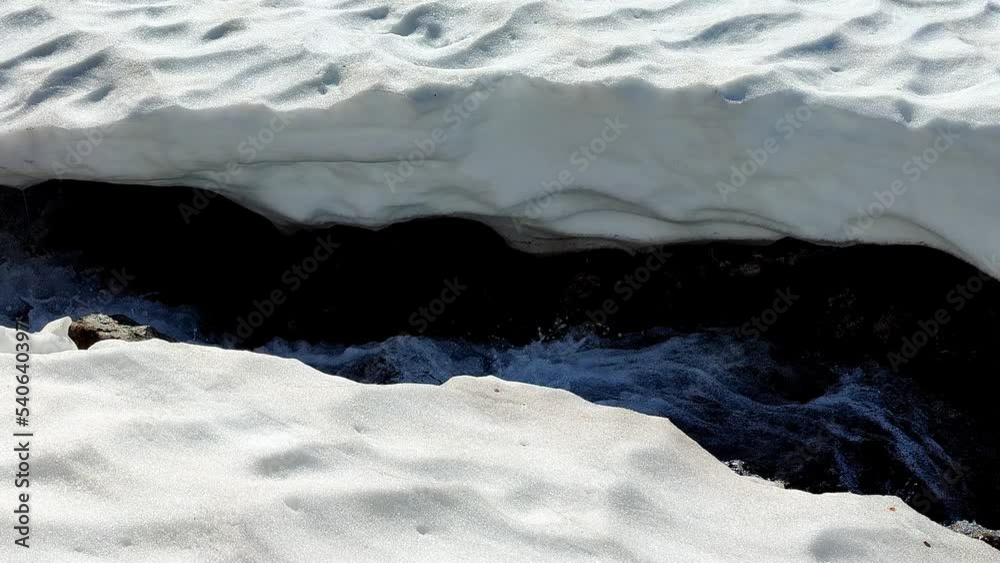 Water flowing in a small river below hole in Flade isblink - Static ...