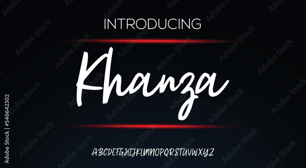 KHANZA Signature Font Calligraphy Logotype Script Font Type Font ...