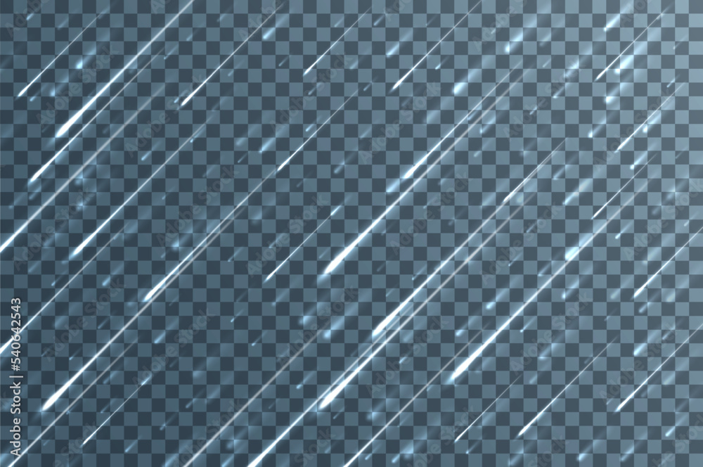 Rain effect on transparent background. Realistic streaks of slanting ... Rain effect on transparent background. Realistic streaks of slanting ...