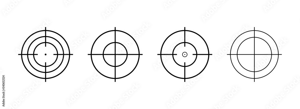 Vector crosshair symbol set. Isolated crosshair icons. Stock Vector ...
