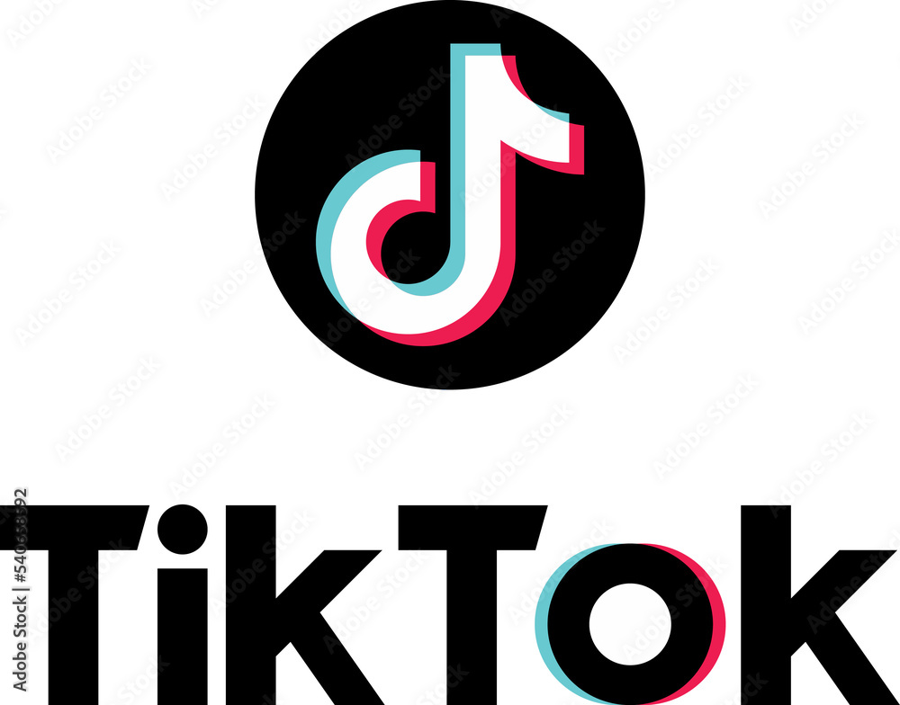 Zdjęcie Stock: TikTok glitch icon of social media. TikTok - destination ...