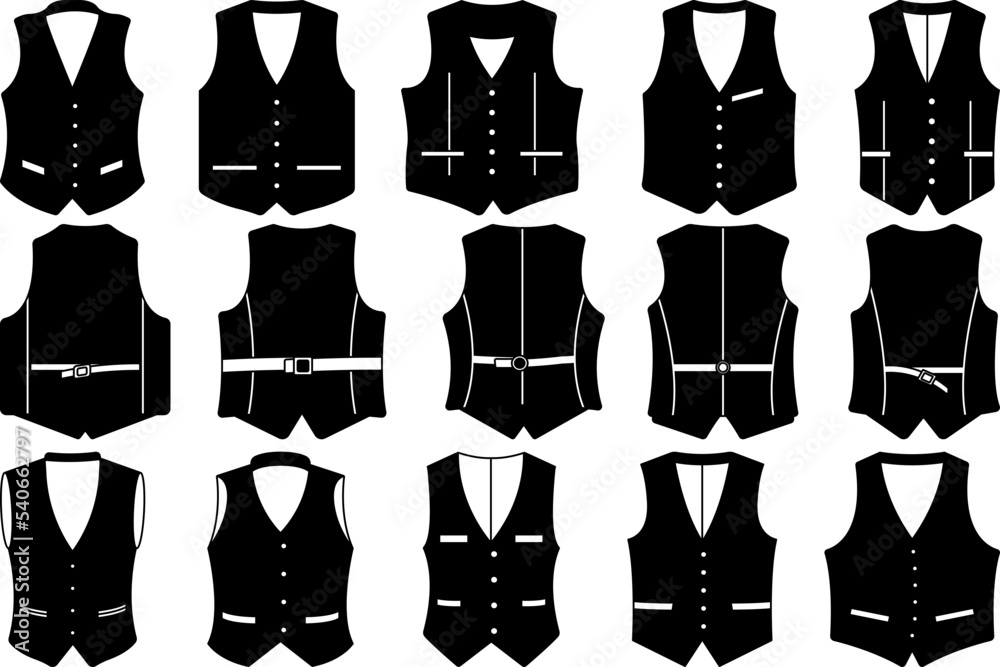 Stockvector Vest Suit Svg, Suit Silhouette, Formal Vest Suit Svg, Suit ...