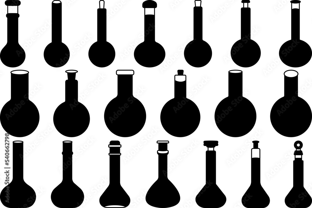 Vecteur Stock Volumetric Flask Svg, Volumetric Flask Silhouette, Lab ...