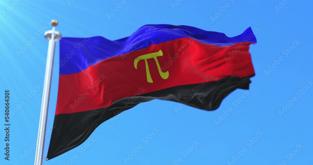 Polyamory pride flag waving at wind. Loop Stock Video | Adobe Stock