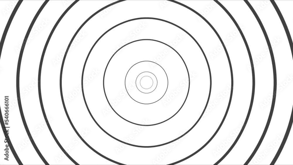 round ring animation on white background. animation looping center to ...