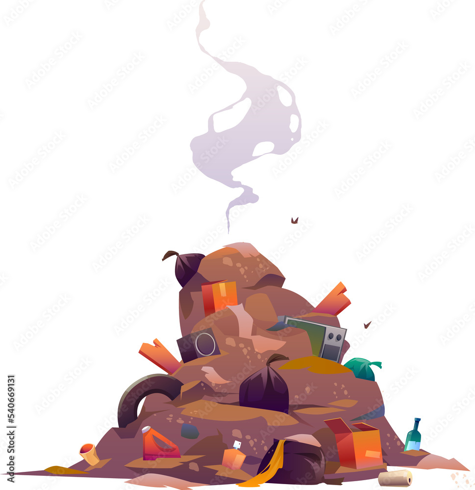 Pile of garbage Stock Illustration | Adobe Stock