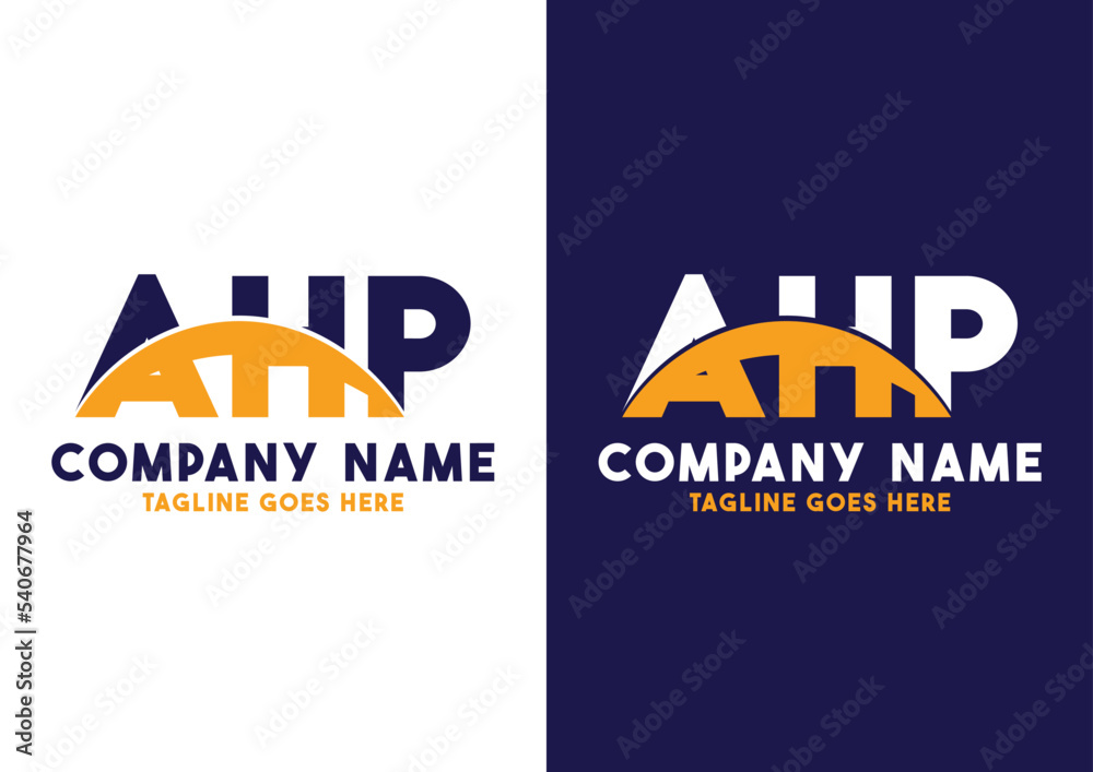 Letter AHP logo design vector template, AHP logo Stock Vector | Adobe Stock