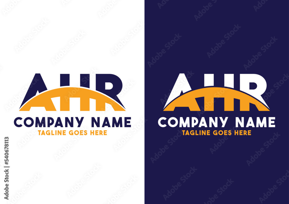 Letter AHR logo design vector template, AHR logo Stock Vector | Adobe Stock