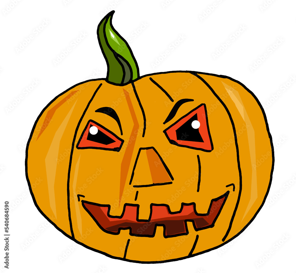 Citrouille Halloween peur sourire maléfique drôle tête de citrouille ...