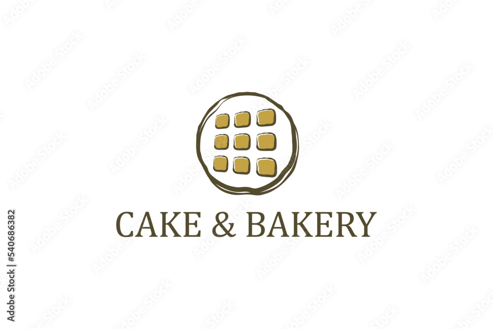 Cake bakery logo design food icon symbol butter biscuit symbol Stock ...