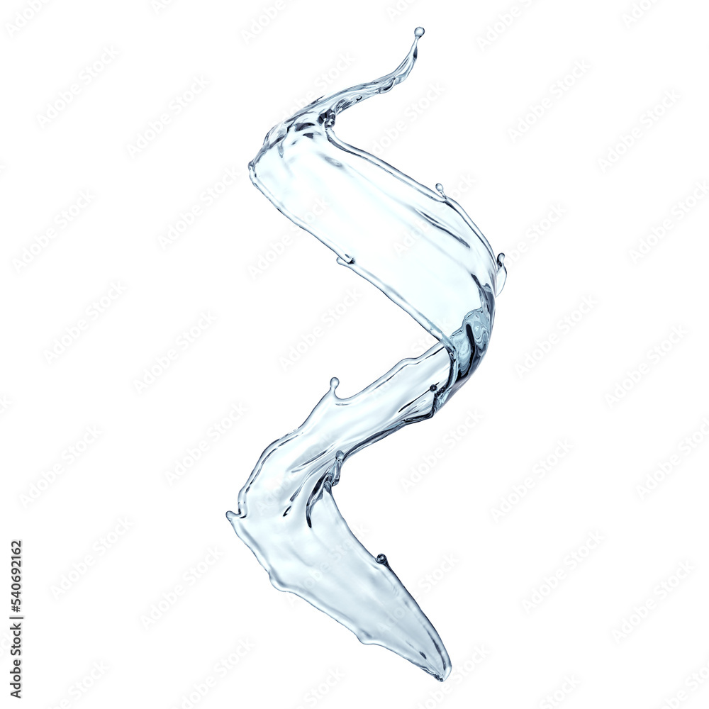 Water splash shape. Liquid splash 3d illustration Stock Illustration ...