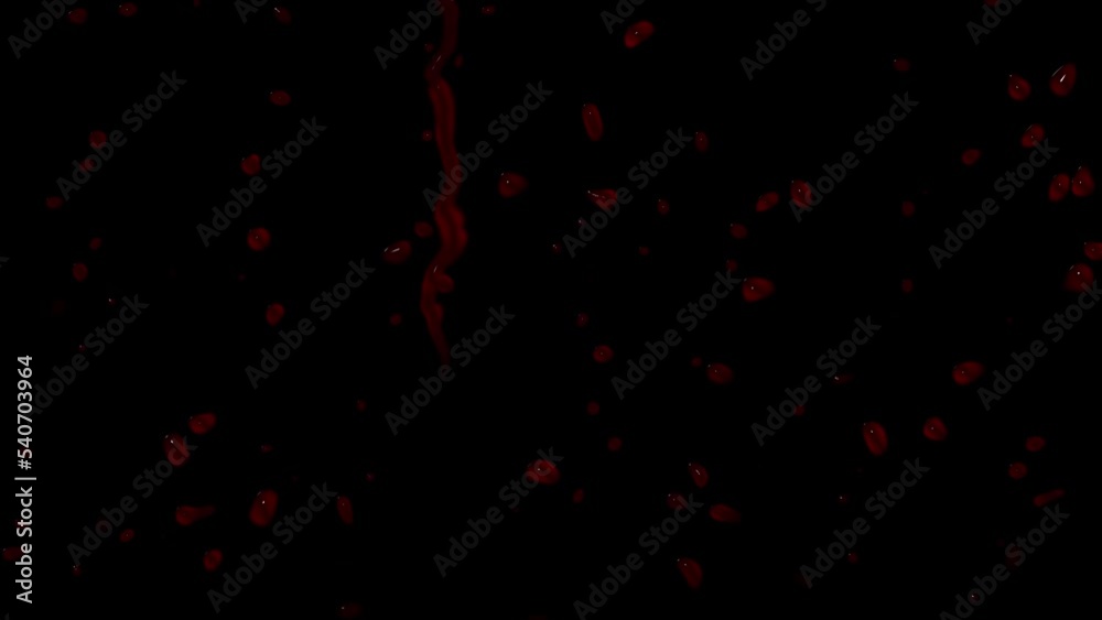 Vidéo Stock Blood Drips and Drops Dripping Down in Camera Screen Glass ...