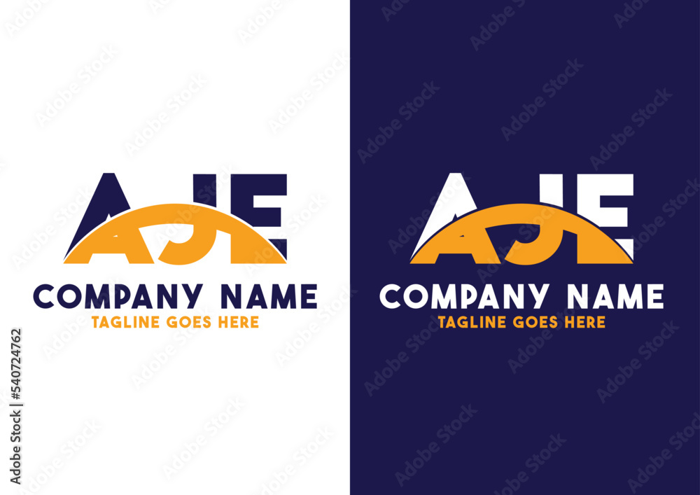 Letter AJE logo design vector template, AJE logo Stock Vector | Adobe Stock