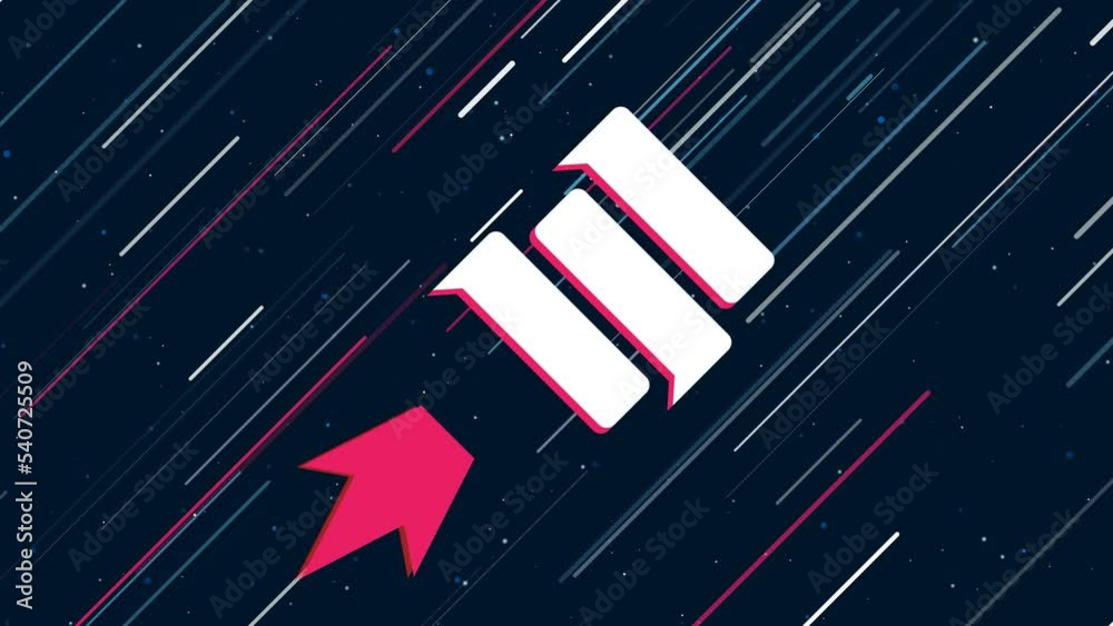 Discussion symbol flies through the universe on a jet propulsion. The ...