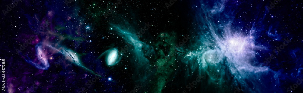 Colorful Starry Night Sky Outer Space background . Space scene with ...