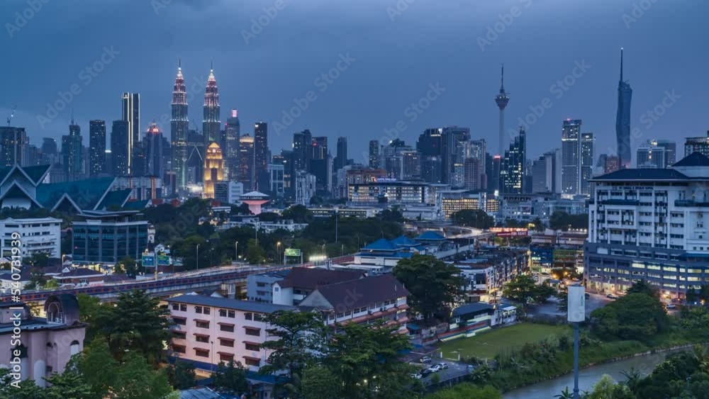 Petronas KLCC Twin Tower building with the color of Petronas GP ...
