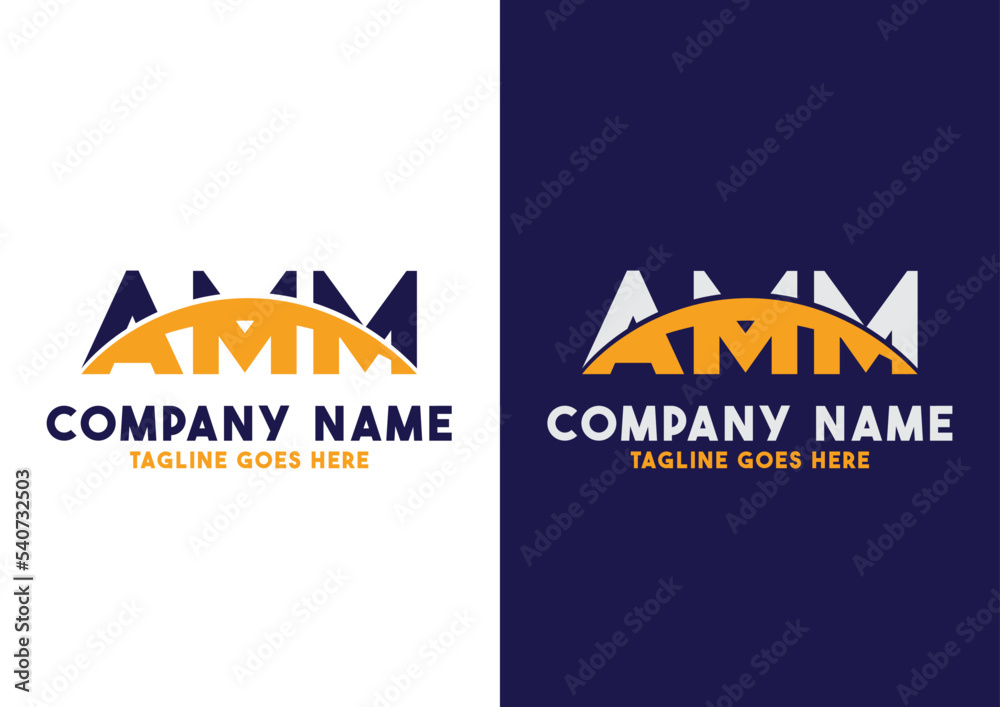 Vetor de Letter AMM logo design vector template, AMM logo do Stock ...