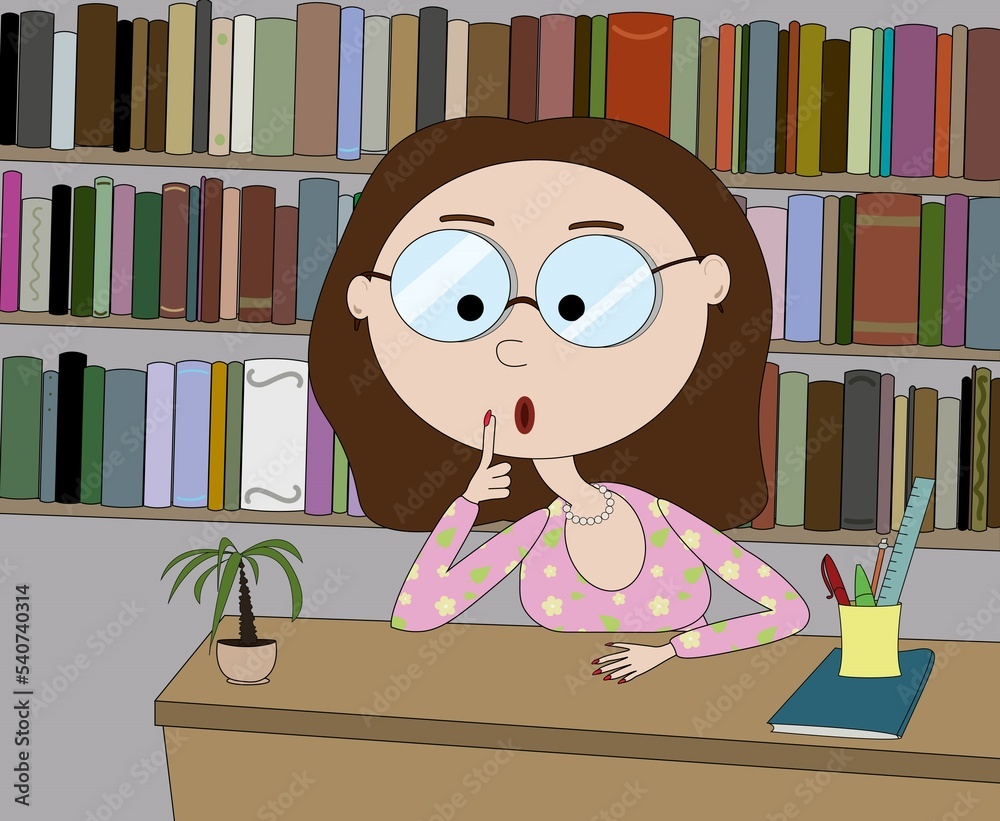 Librarian Cartoon Character