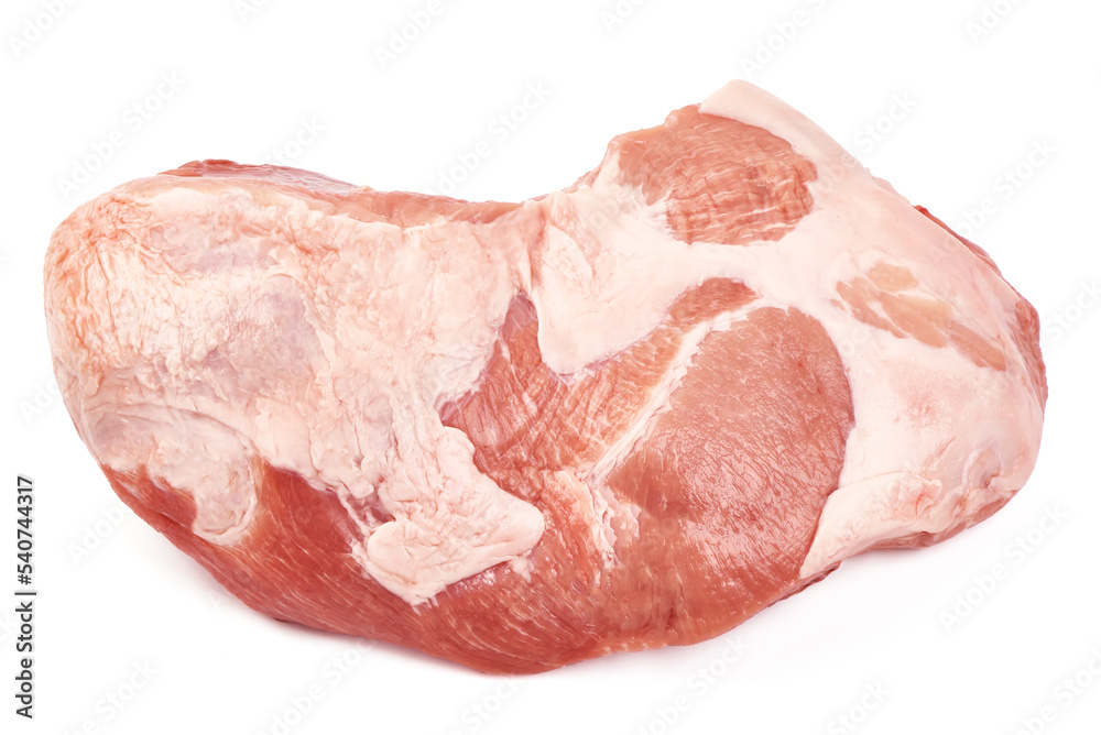 Pork shoulder blade, isolated on white background. High resolution ...