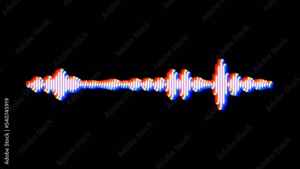 Animation of the sound wave looping on a transparent layer. just it to ...
