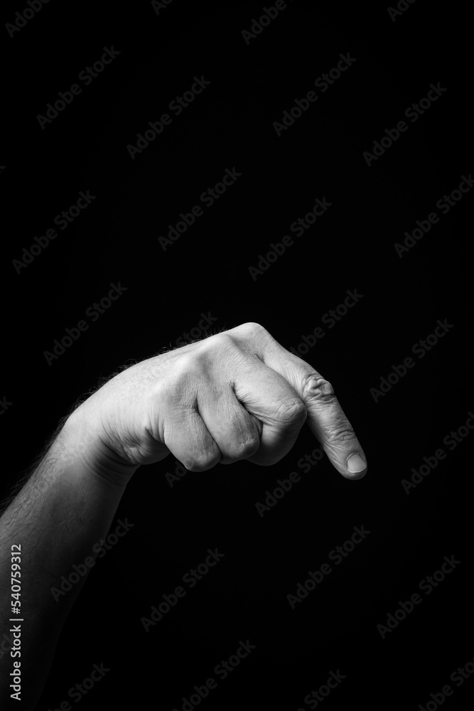 Fotka „Hand demonstrating the Japanese sign language letter 'SO' or 'そ ...