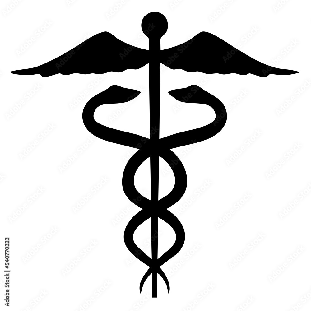 caduceus medical symbol Stock Illustration | Adobe Stock