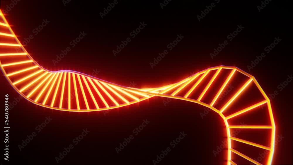 Video „DNA genome sequence structure animation. Orange DNA twin screw ...
