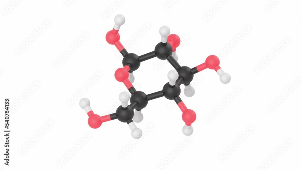 glucose 3d molecular structure, chemistry animation. Can be used to ...