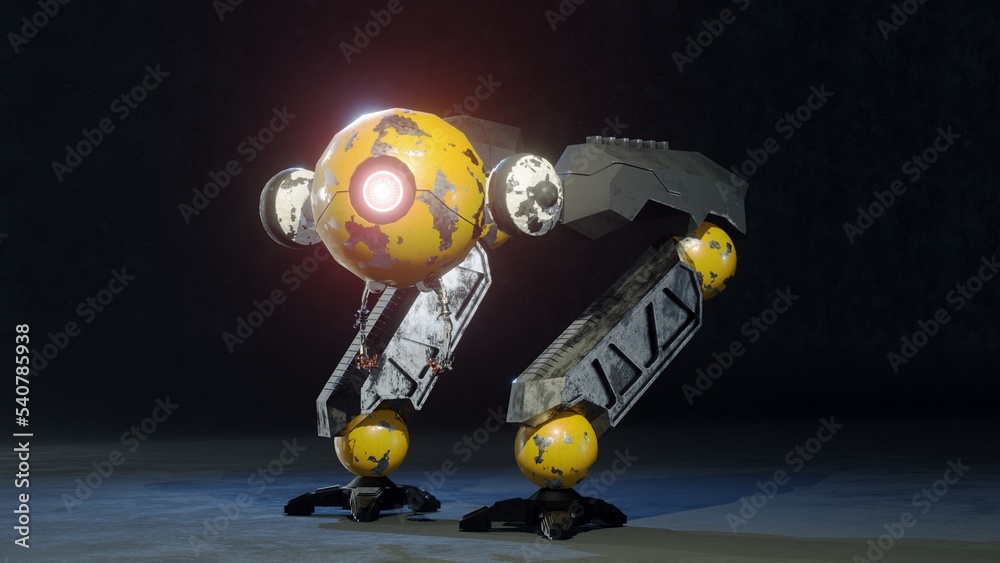 AI Robot looks cute on the outside But hide the laser gun ready to ...