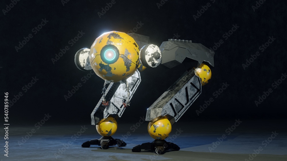 AI Robot looks cute on the outside But hide the laser gun ready to ...