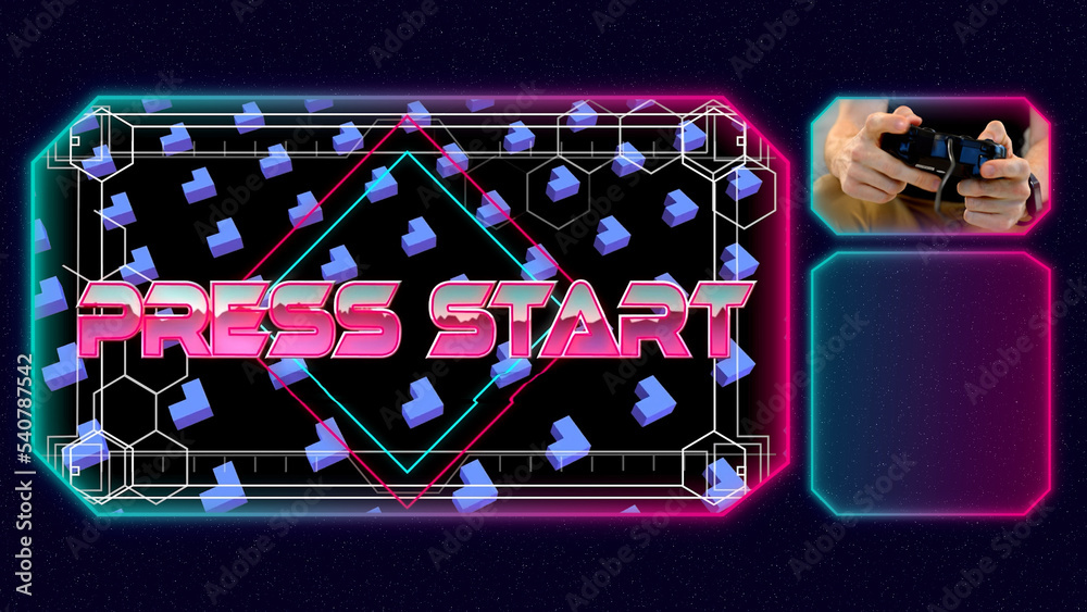 Neon Streamer Overlay Stock Template | Adobe Stock