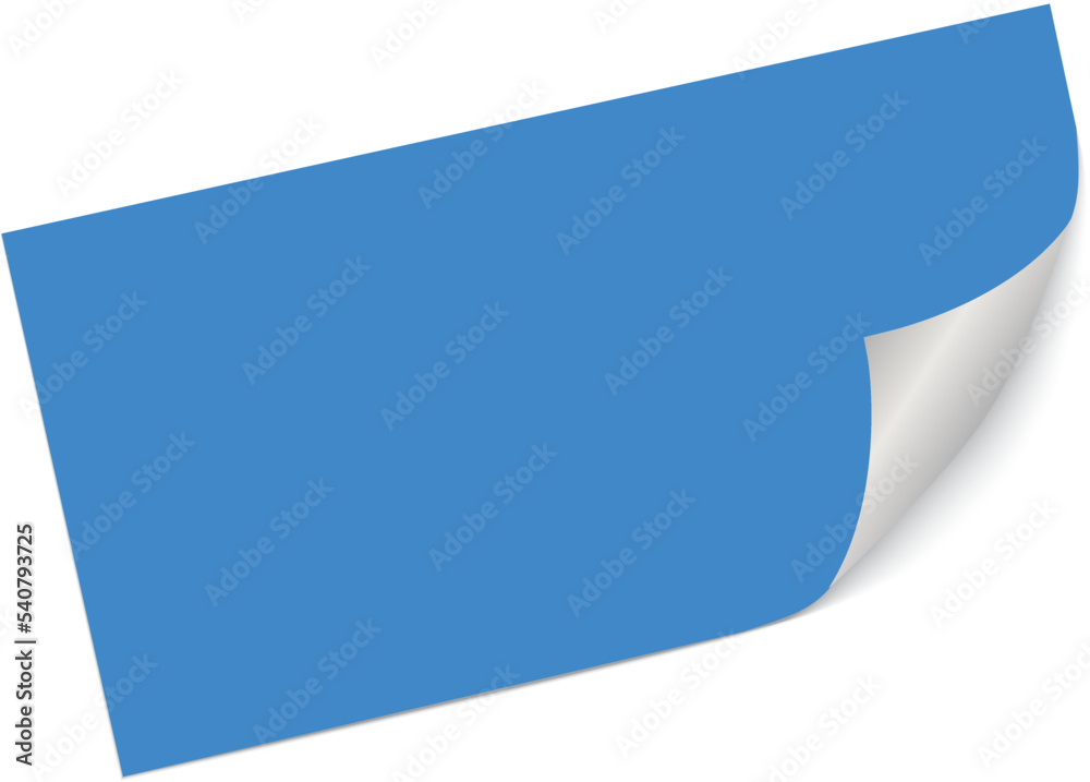 vector illustration of blue sticker label banner on white background ...