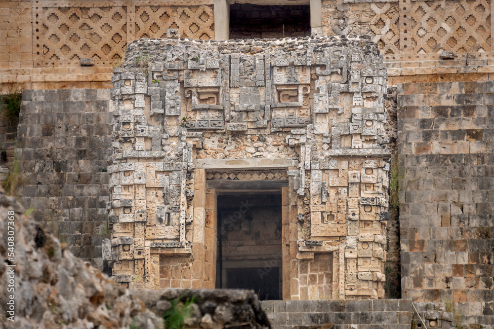 Entrada a la Pirámide del Adivino Stock Photo | Adobe Stock