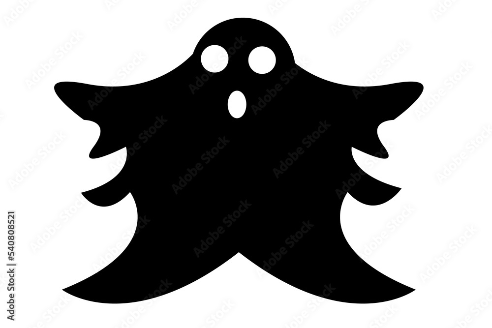 Halloween Ghost Black and white icon PNG in illustrator Stock ...