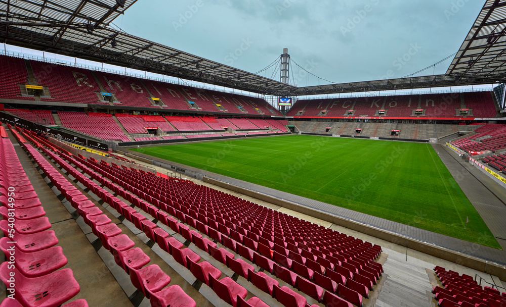 Pitch view at RheinEnergieSTADION in Cologne, Germany Stock Photo ...